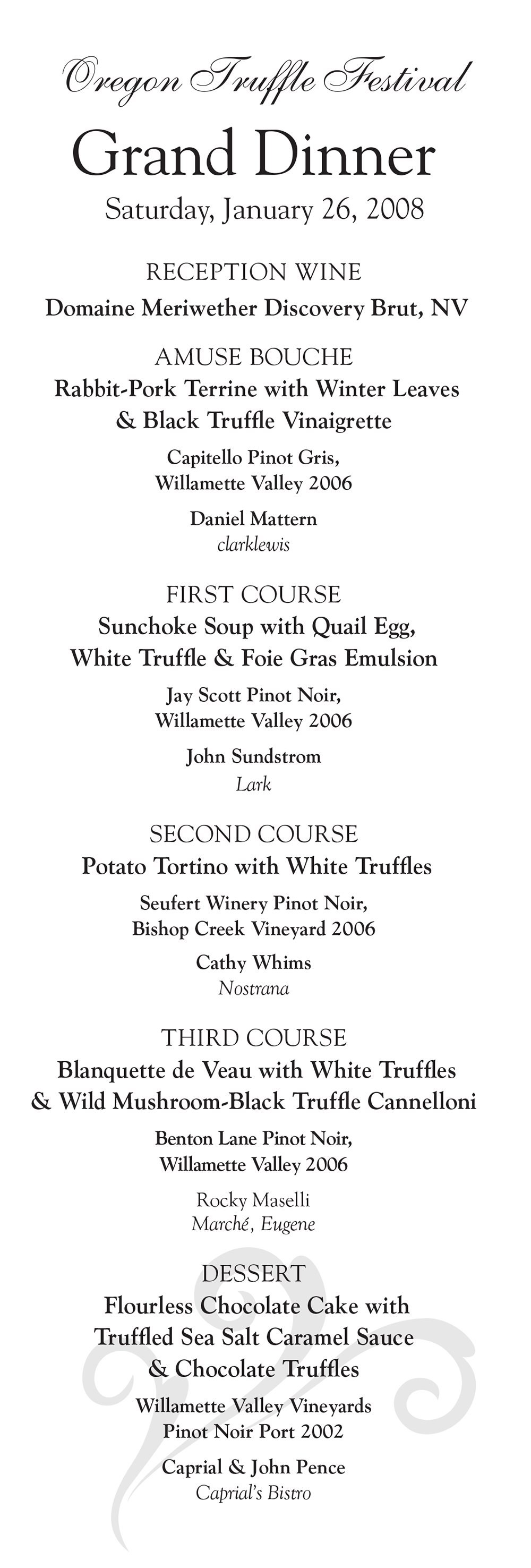 Past OTF Menus - Oregon Truffle Festival