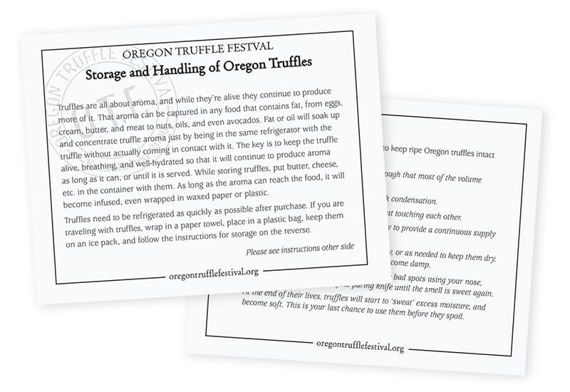 Truffle Care & Handling - Oregon Truffle Festival